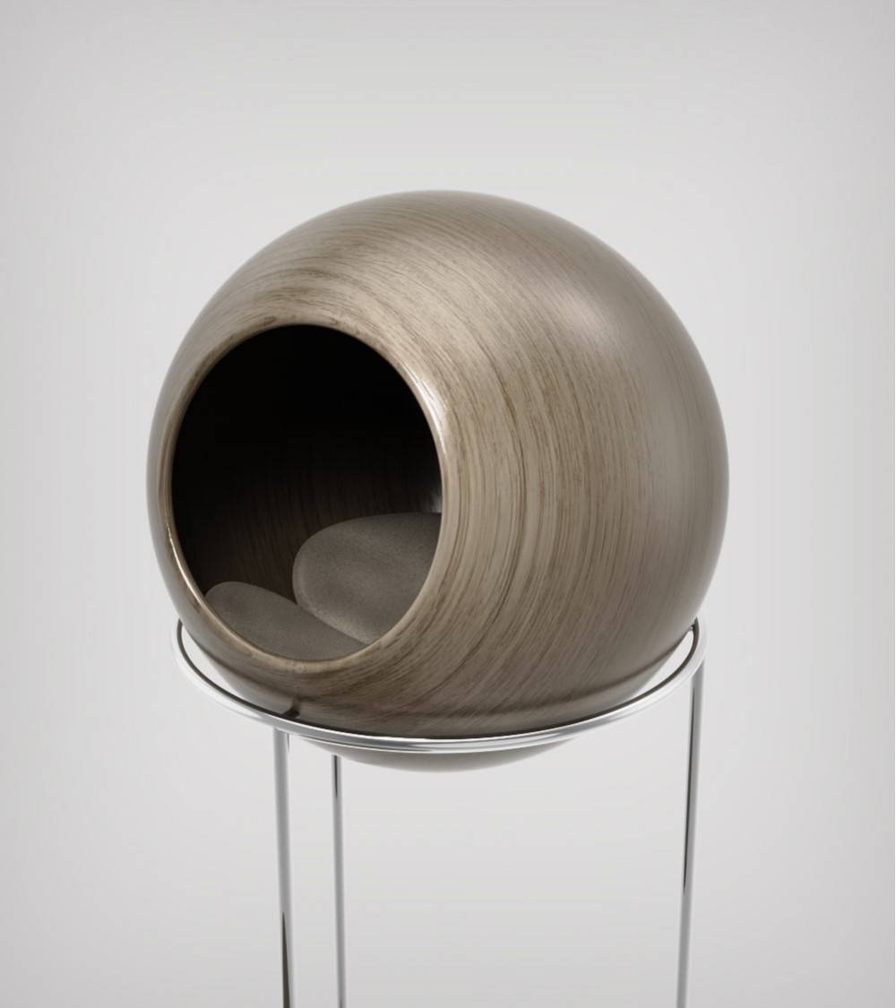 Zenith solid wood cat tree | Design wooden cat tree